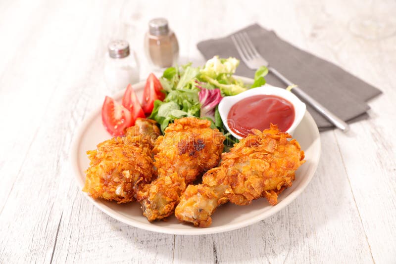 Crispy chicken leg stock image. Image of cuisine, meal - 146913677