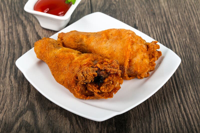 Crispy chicken legs stock photo. Image of meal, deep - 111874542
