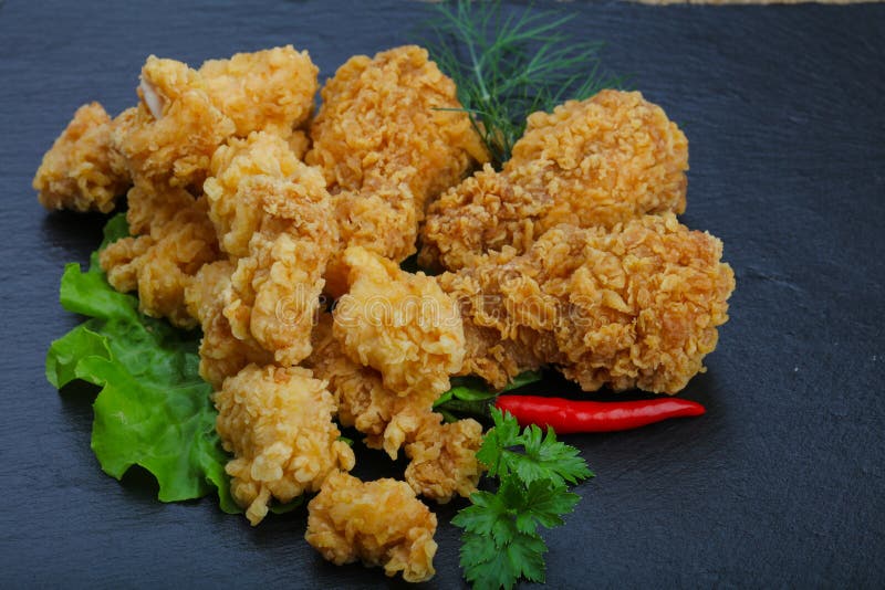 Crispy chicken nuggets stock photo. Image of fried, crispy - 111734132