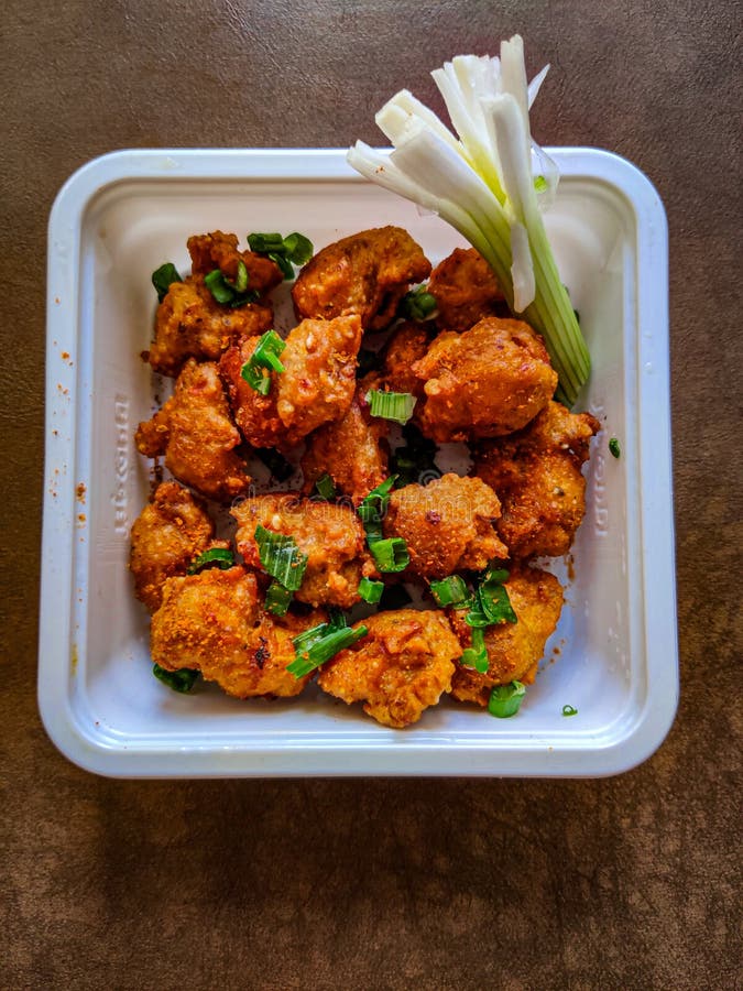 Chicken Popcorn with Garlic Stock Image - Image of meal, diet: 82370981