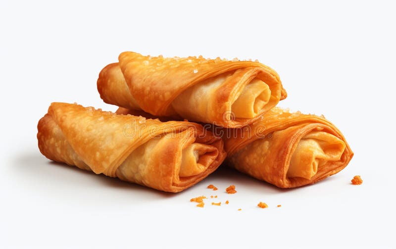 Crispy Chip and Chicken Box Contrast with White Background Stock ...