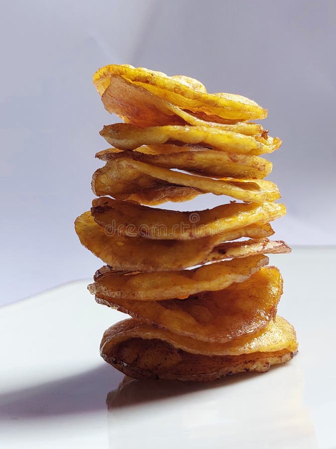 Crispy Chips of Banana, Delicious Snack Stock Image - Image of banana ...