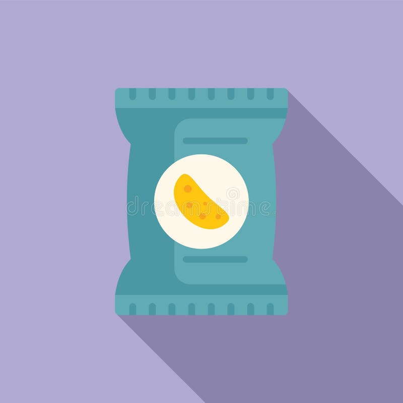 Crispy Chips Food Icon Flat Vector. Snack Pack Stock Vector ...