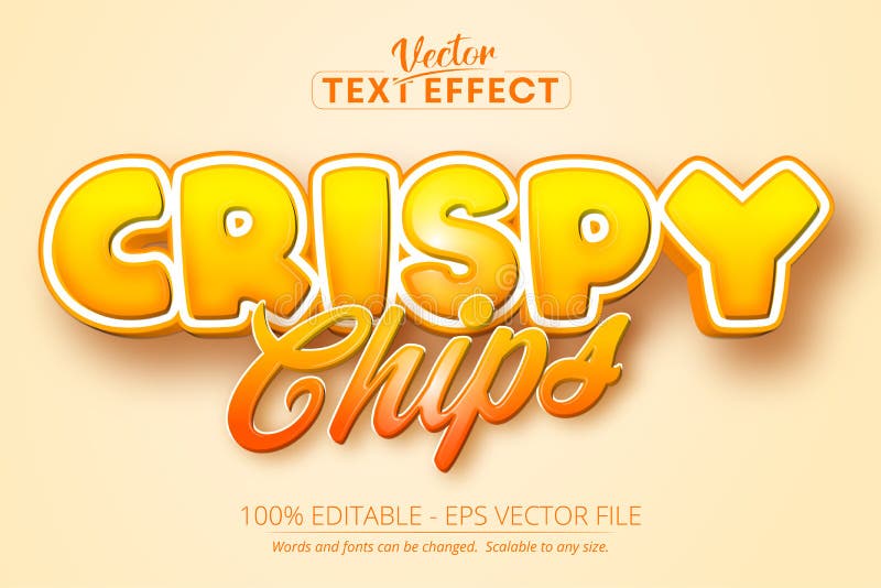 Font CRISPY SNACKS stock vector. Illustration of cookies - 89612477