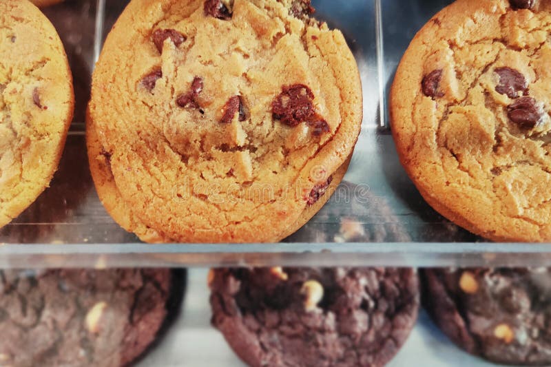 Crispy Chocolate Bakery Cookies for Eating Stock Photo - Image of ...
