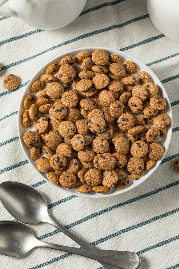Crispy Chocolate Chip Cookie Breakfast Cereal Stock Photo - Image of ...