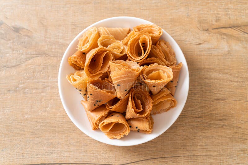 Crispy Coconut Roll - Asian Snack Stock Image - Image of delicious ...