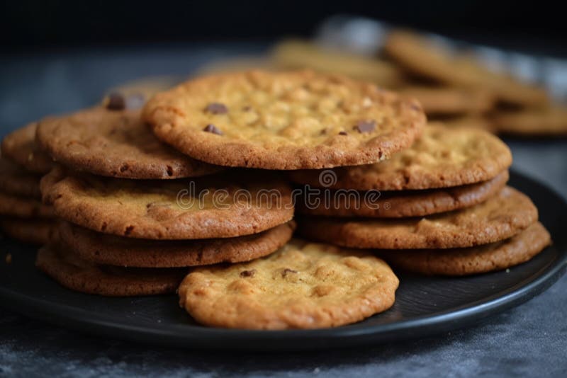 Crispy Cookies on the Table Stock Illustration - Illustration of ...