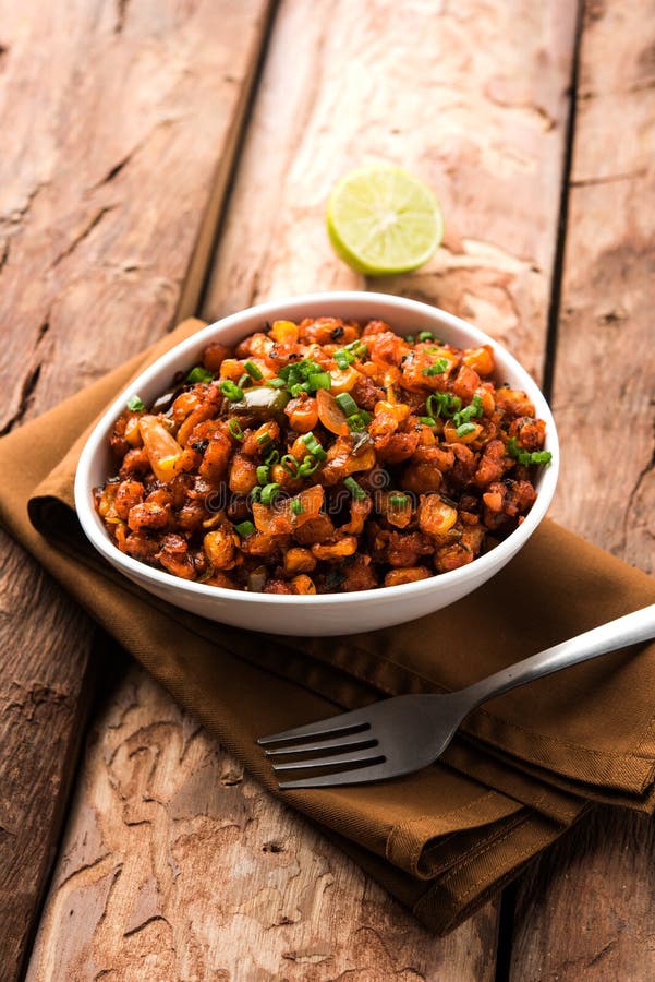 Crispy Corn Masala or Chatpata Corn or Makka Stock Photo - Image of ...