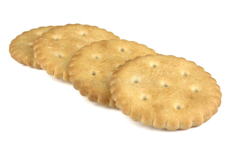 Crispy Cracker Isolated on White Background Stock Image - Image of ...