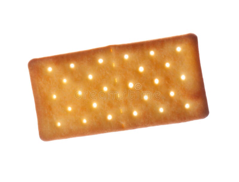 Crispy Cracker Isolated on White. Stock Image - Image of meal ...