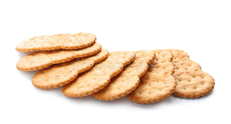 Crispy Crackers Isolated. Delicious Snack Stock Photo - Image of bakery ...