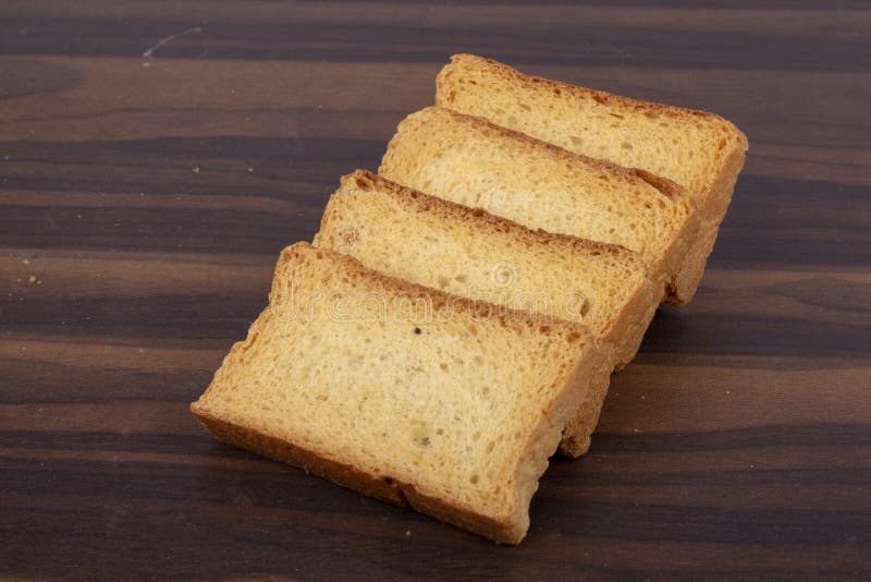 Crispy and Crunchy Milk Toast or Rusk Stock Image - Image of yeast ...