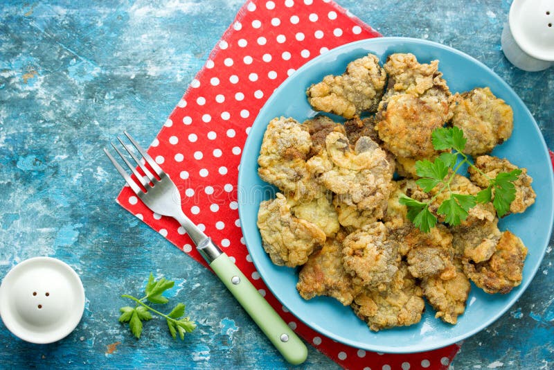 Crispy Deep Fried Chicken Livers Stock Photo - Image of homemade, diet ...
