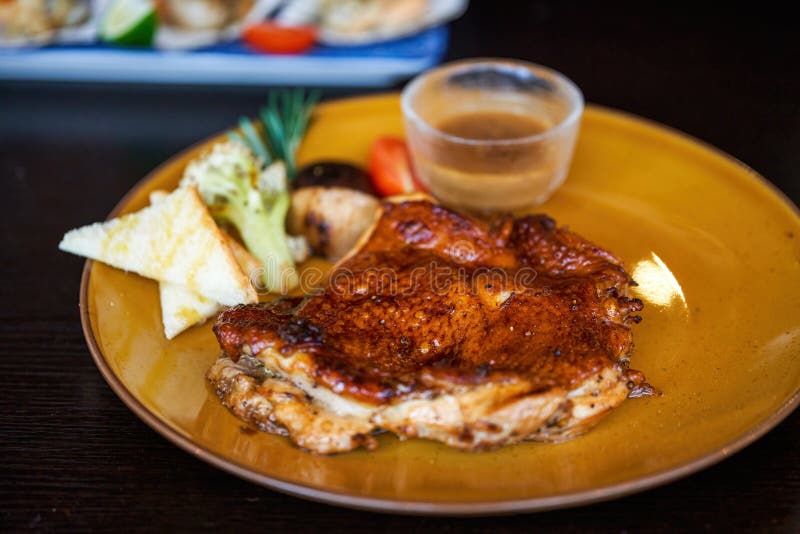 A Delicious and Delicious Western Dish, Pan-fried Scallops Stock Photo ...
