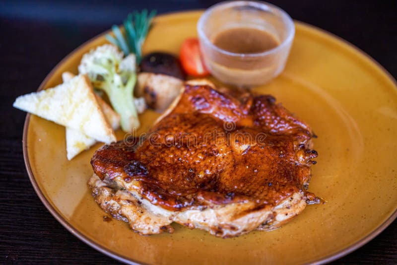 A Crispy and Delicious Western Meal, Pan-fried Chicken Chop Stock Image ...