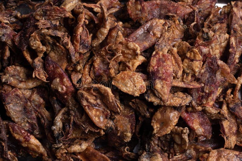 Crispy Dried Squid with Three Flavors Stock Photo - Image of chili ...