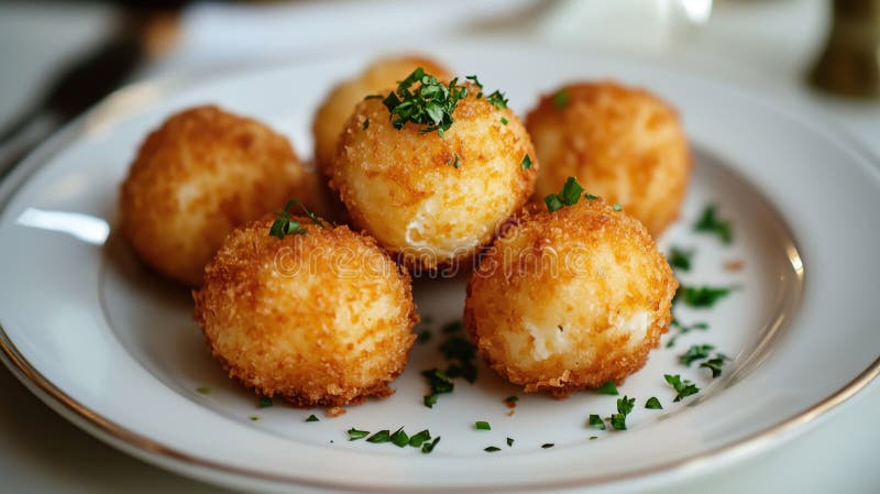 Crispy Dutch Bitterballen, Breaded and Fried Balls Stock Image - Image ...