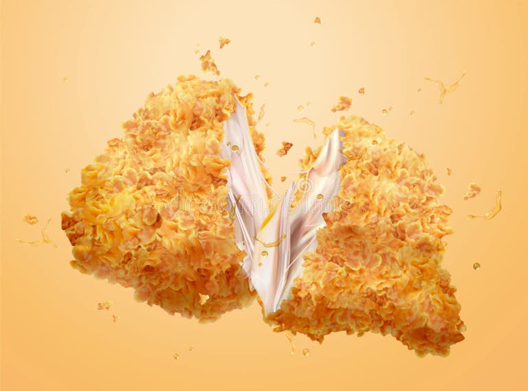 Crispy fired chicken stock vector. Illustration of food - 304408055