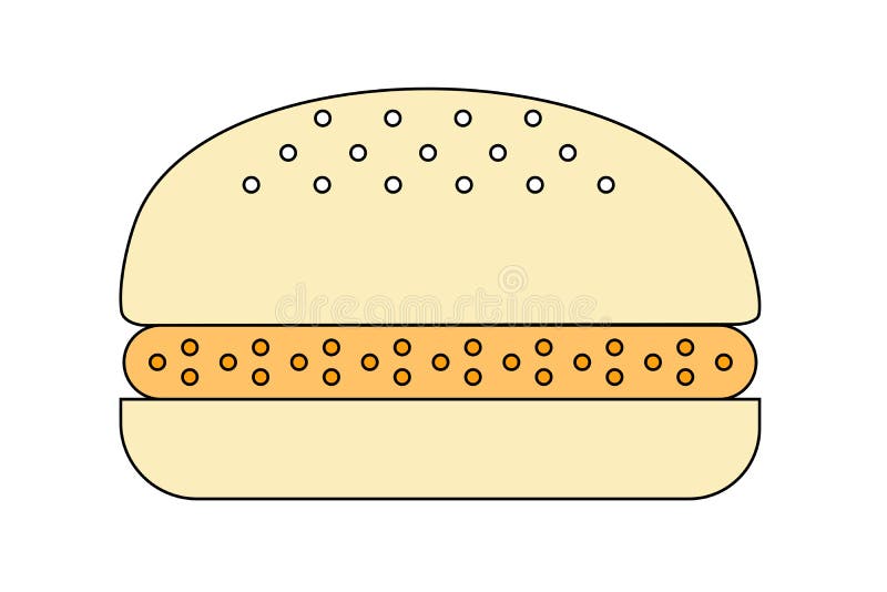 Fish Burger and French Fries, Hand Draw Illustration Stock Vector ...