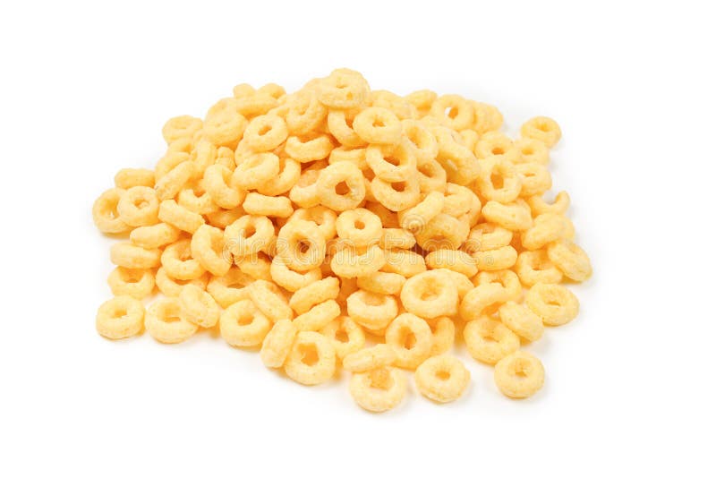 Crispy Flakes on a White Background Stock Image - Image of eating, diet ...