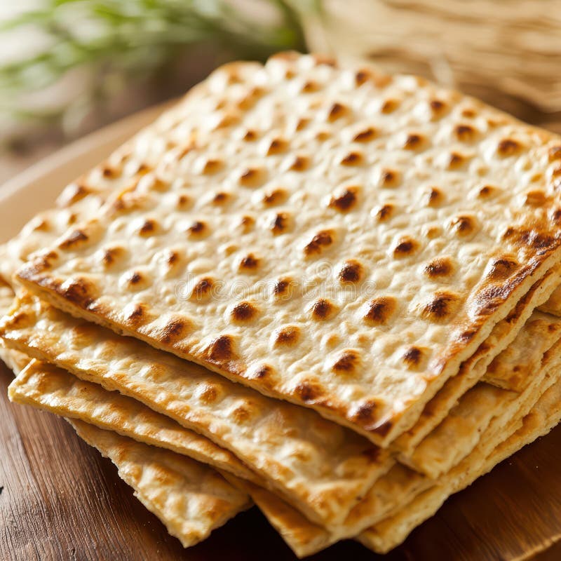 Crispy Flatbread Served on a Wooden Platter Stock Photo - Image of ...