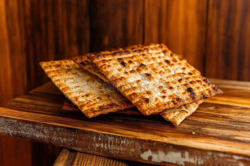 Crispy Flatbreads Stacked on a Wooden Surface, Perfect for Snacking ...