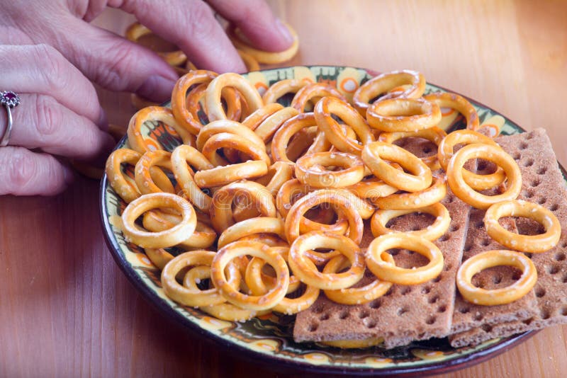 Crispy Food on Table Crispbread Stock Photo - Image of cake, meal: 69715858
