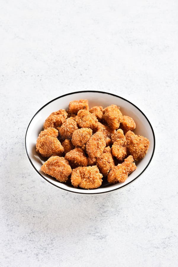Crispy Fried Breaded Chicken Bites Stock Photo - Image of food, dish ...