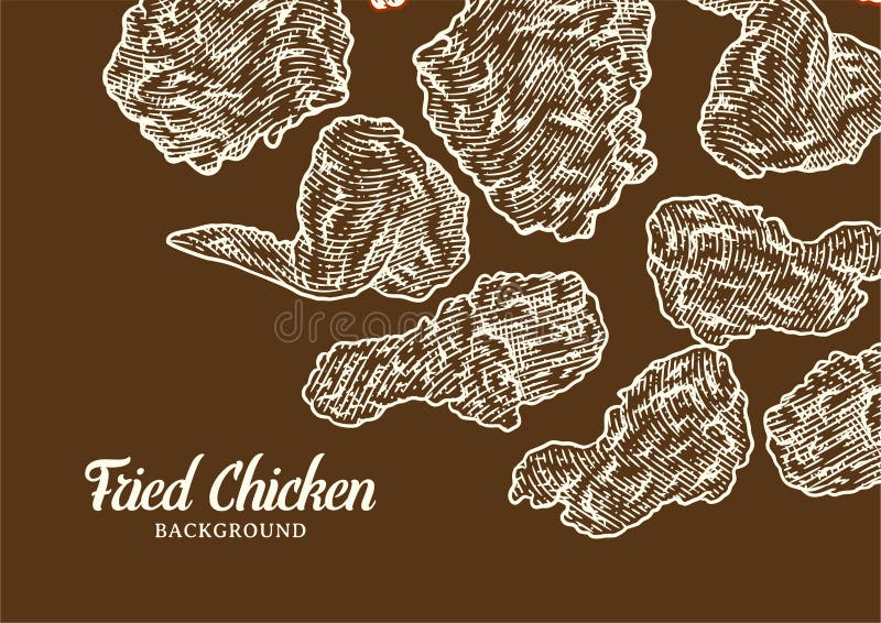 Crispy Fried Chicken Background Template Stock Vector - Illustration of ... Crispy Fried Chicken Background Template Stock Vector - Illustration of ...