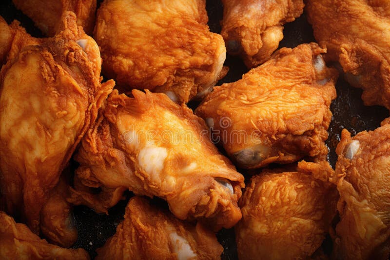 Crispy Fried Chicken Close-up Texture and Color Stock Illustration ...