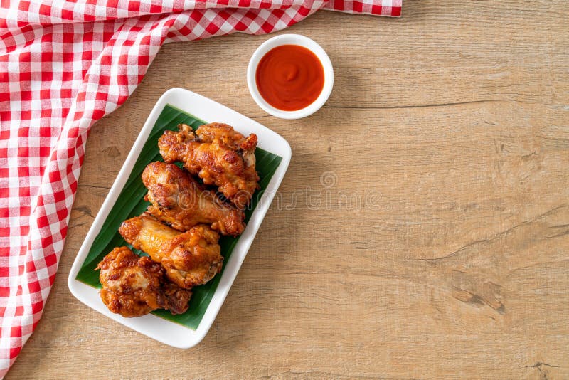 Crispy Fried Chicken with Fish Sauce Stock Image - Image of asian ...