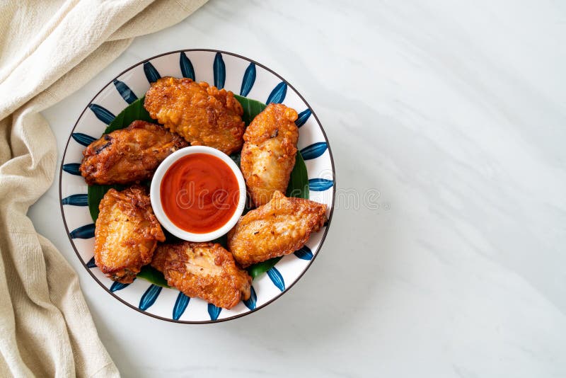 Crispy Fried Chicken with Fish Sauce Stock Image - Image of gourmet ...
