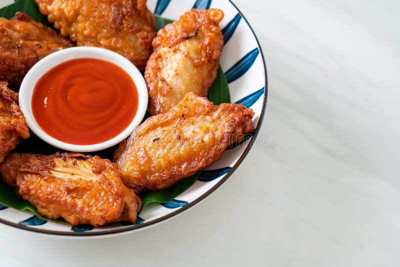 Crispy Fried Chicken with Fish Sauce Stock Image - Image of asian ...