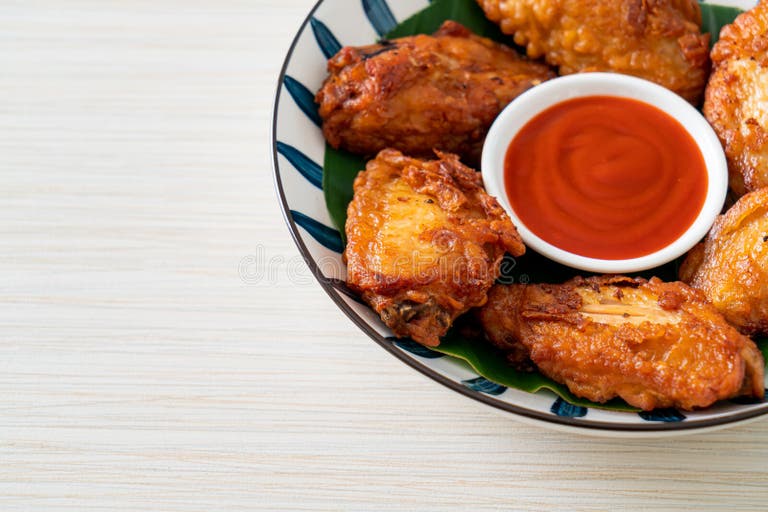 Crispy Fried Chicken with Fish Sauce Stock Image - Image of golden ...