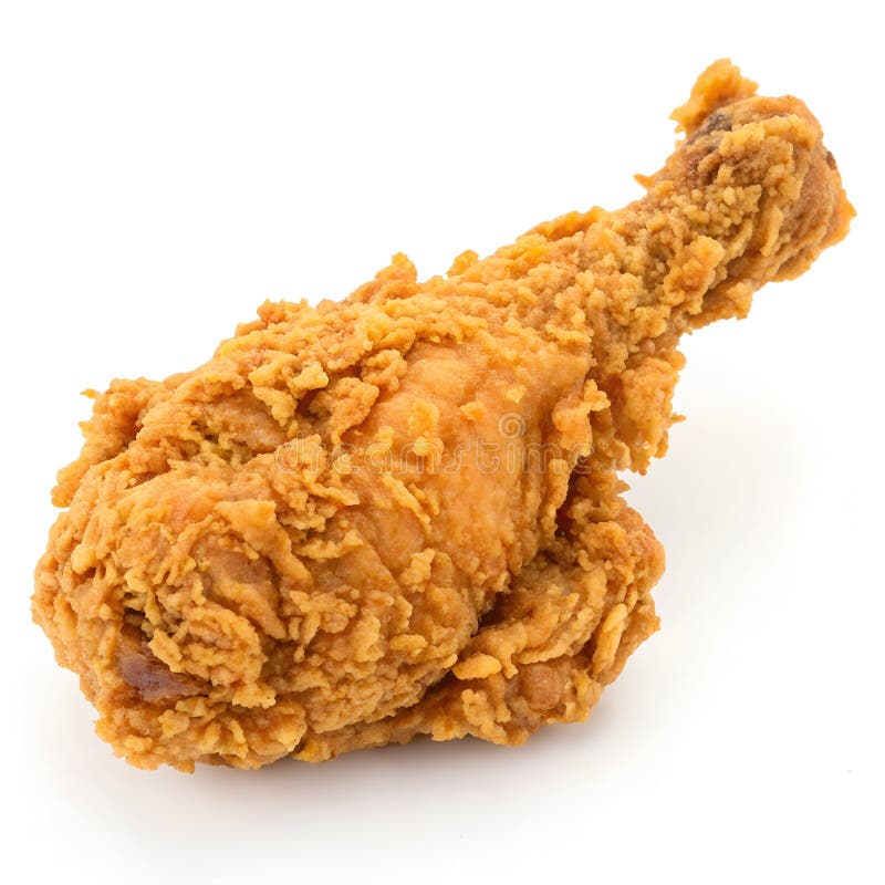 Crispy Fried Chicken Isolated on White Background Stock Illustration ...