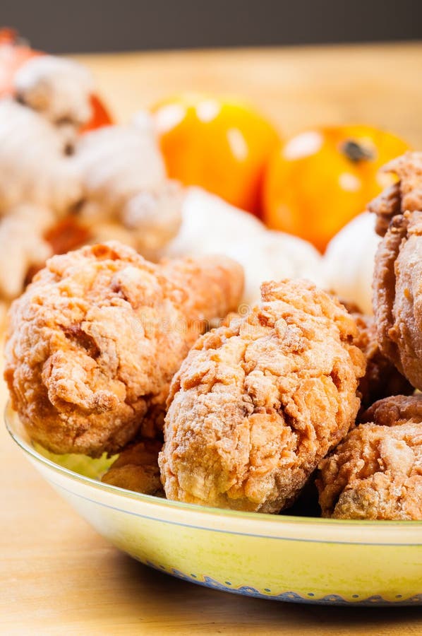 Crispy Fried Chicken Mix with Herbs and Spices Stock Photo - Image of ...