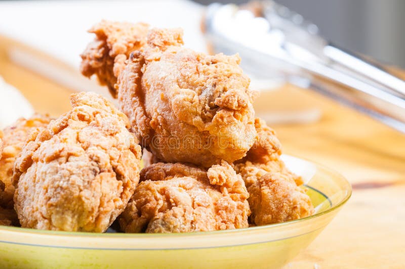 Crispy Fried Chicken Mix with Herbs and Spices Stock Photo - Image of ...
