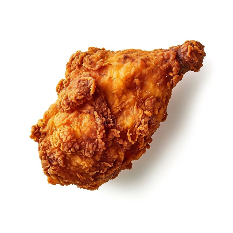 Crispy Fried Chicken on White Background. AI Stock Illustration ...