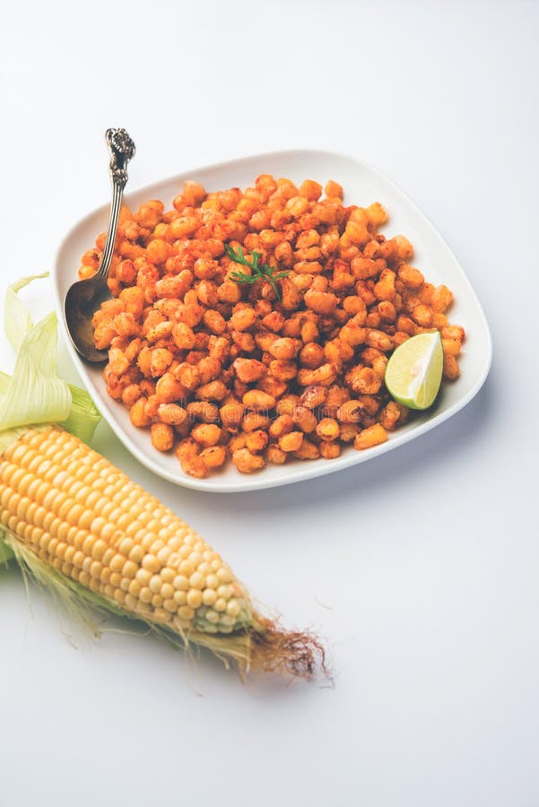Crispy Fried Corn or Kernels or Pakora Stock Image - Image of bowl ...