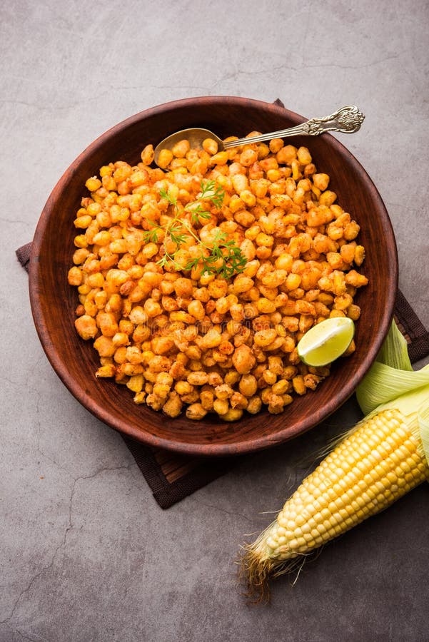 Crispy Fried Corn or Kernels or Pakora Stock Image - Image of dish ...
