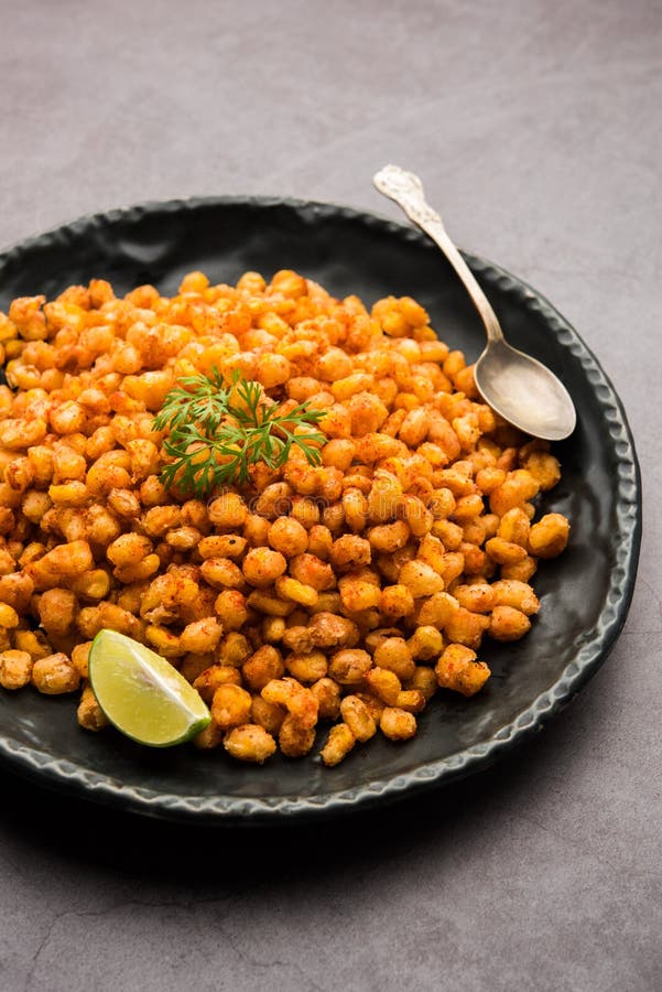 Crispy Fried Corn or Kernels or Pakora Stock Photo - Image of details ...