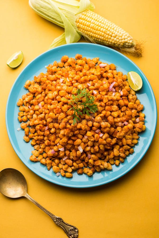 Crispy Fried Corn or Kernels or Pakora Stock Photo - Image of cuisine ...