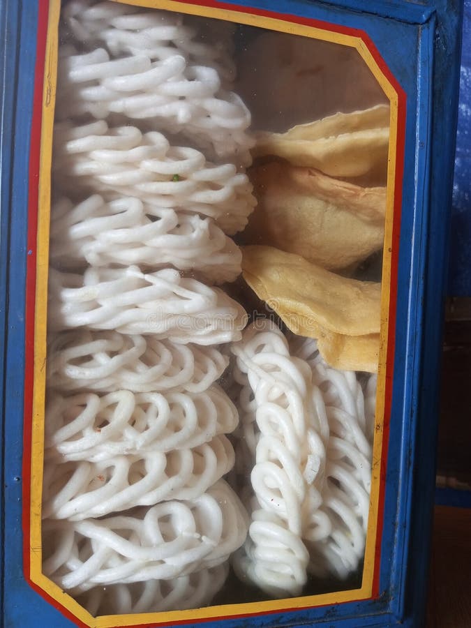 Crispy Fried Crackers in Blue Cans that are on Sale Stock Photo - Image ...