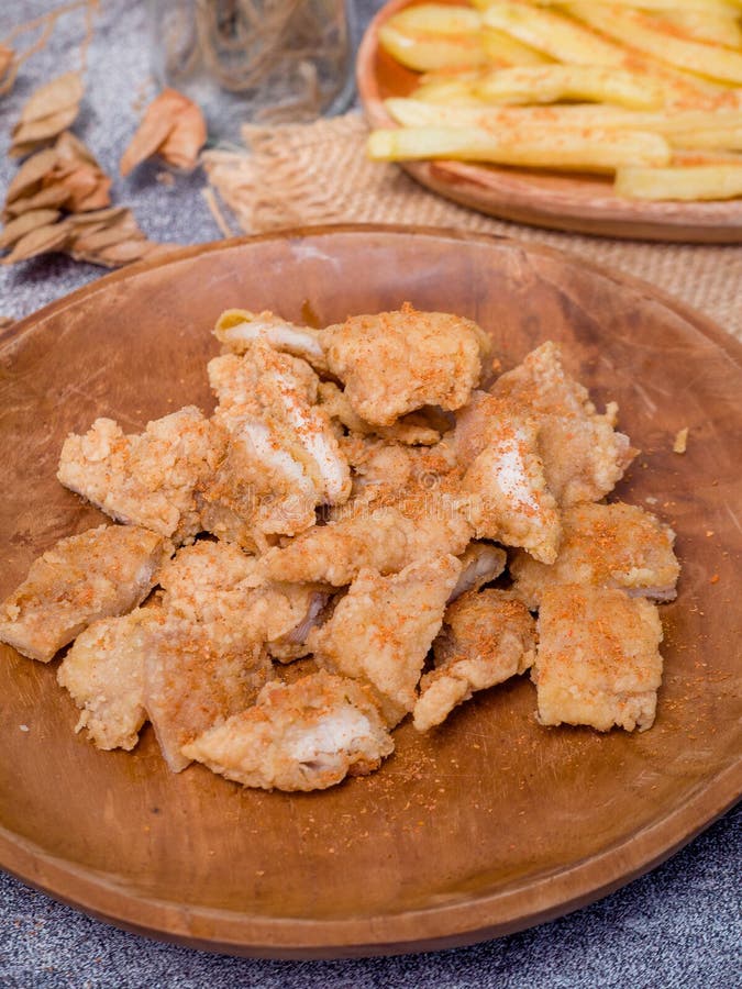 Crispy Fried Fillet Chicken, with Flavour Spices Stock Image - Image of ...