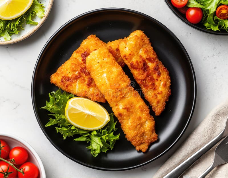 Elegant Fried Fish Fillets Presentation Stock Photos - Free & Royalty ...