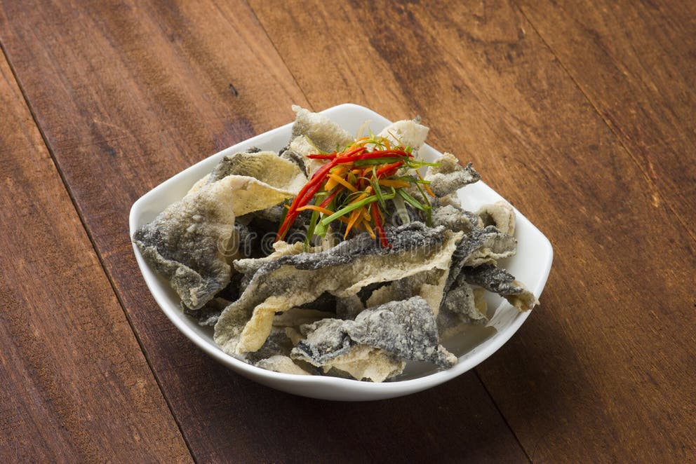 Crispy fried fish Skin stock photo. Image of fresh, culinary - 107851340