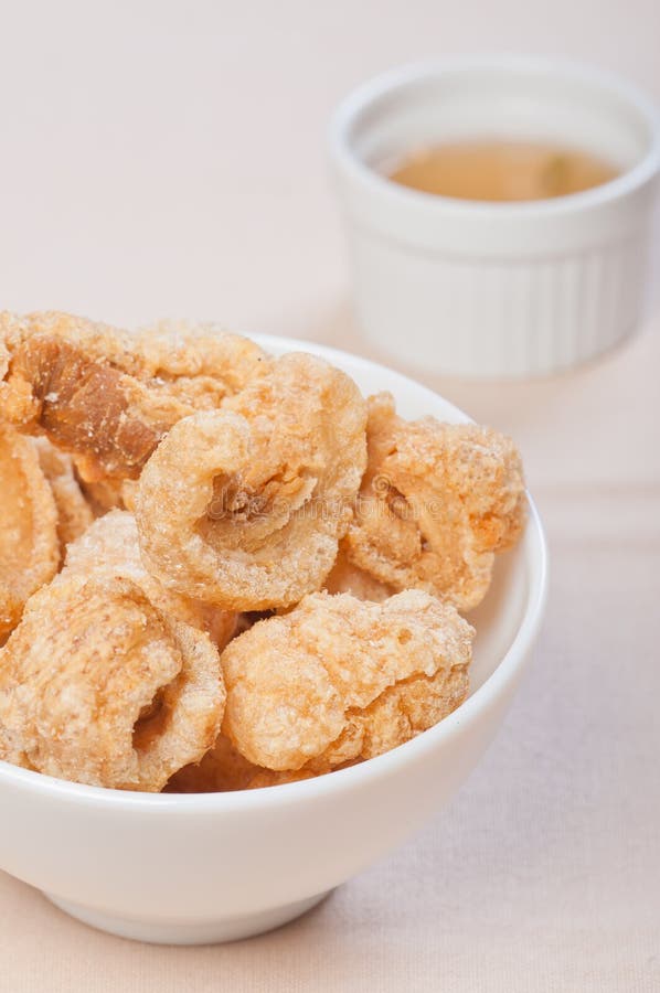 Crispy Fried Pork Fat Also Known As Chicharon Stock Image - Image of ...