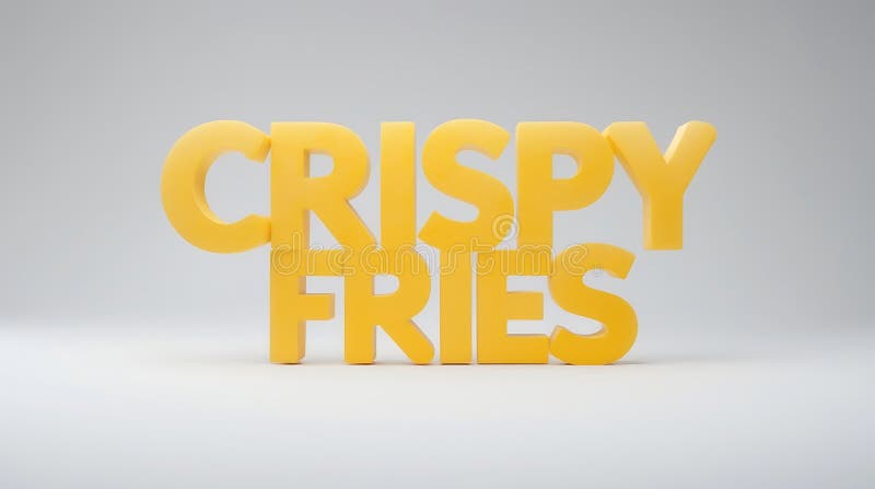 Crispy Fries Defined in Bold Typography Against a Light Background ...
