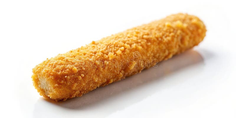 A Crispy, Golden-brown Breaded Finger Food Resting on a Pristine White ...